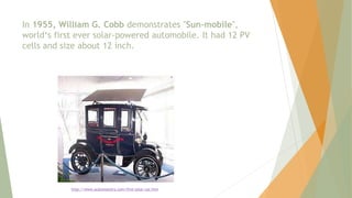 Renewable energy (solar) vehicle | PPT