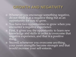 Negative qualities and growing | PPTX