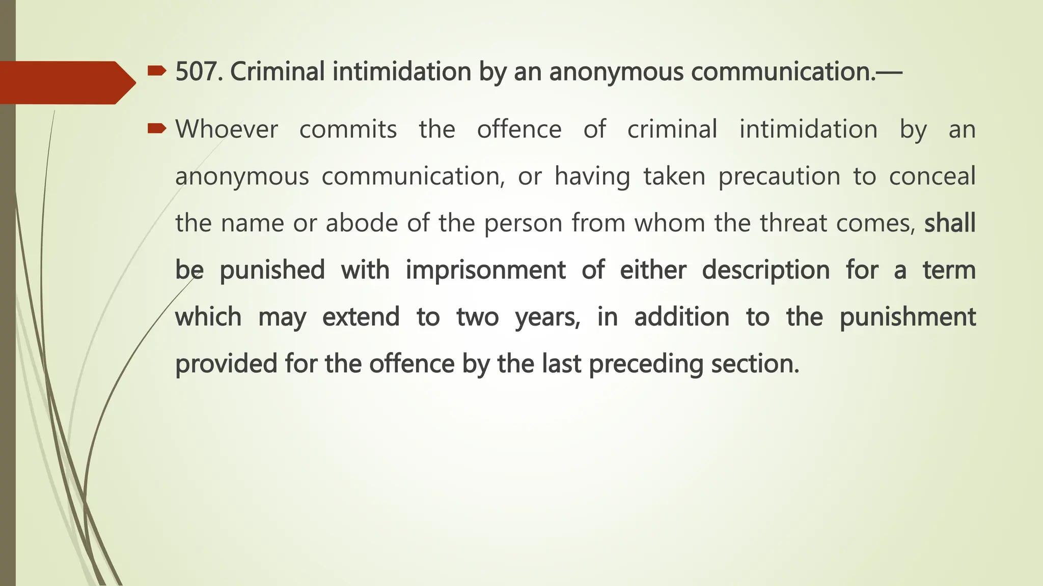 18 OF CRIMINAL INTIMIDATION, INSULT AND ANNOYANCE.pptx