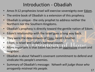 Session 18 Old Testament Overview - Amos & Obadiah | PPTX