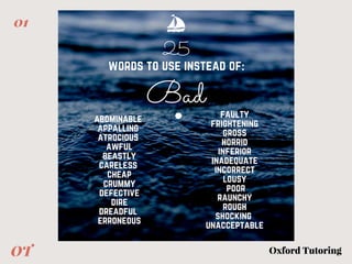 18 overused words to replace when writing | PDF