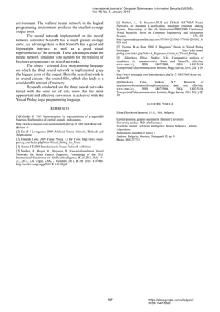 Simulation and Coding of a Neural Network, Performing Generalized Function with Real Inputs | PDF