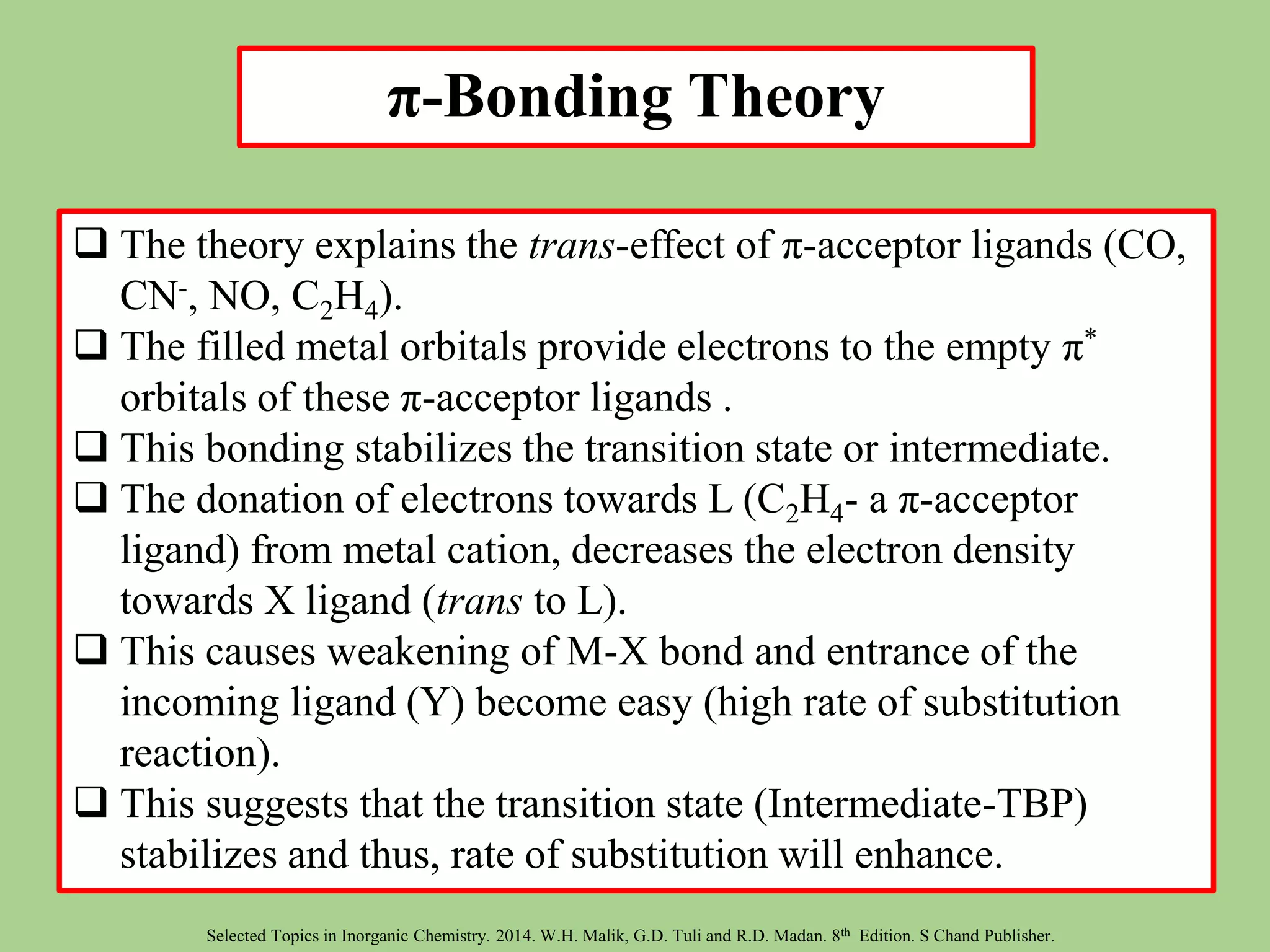 Part 4, Substitution reactions in square planar complexes, Theories of ...