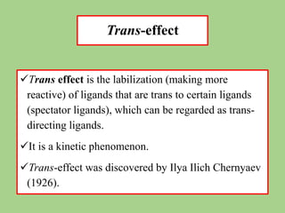 Part 4, Substitution reactions in square planar complexes, Theories of ...