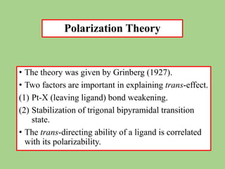 Part 4, Substitution reactions in square planar complexes, Theories of ...
