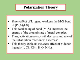 Part 4, Substitution reactions in square planar complexes, Theories of ...