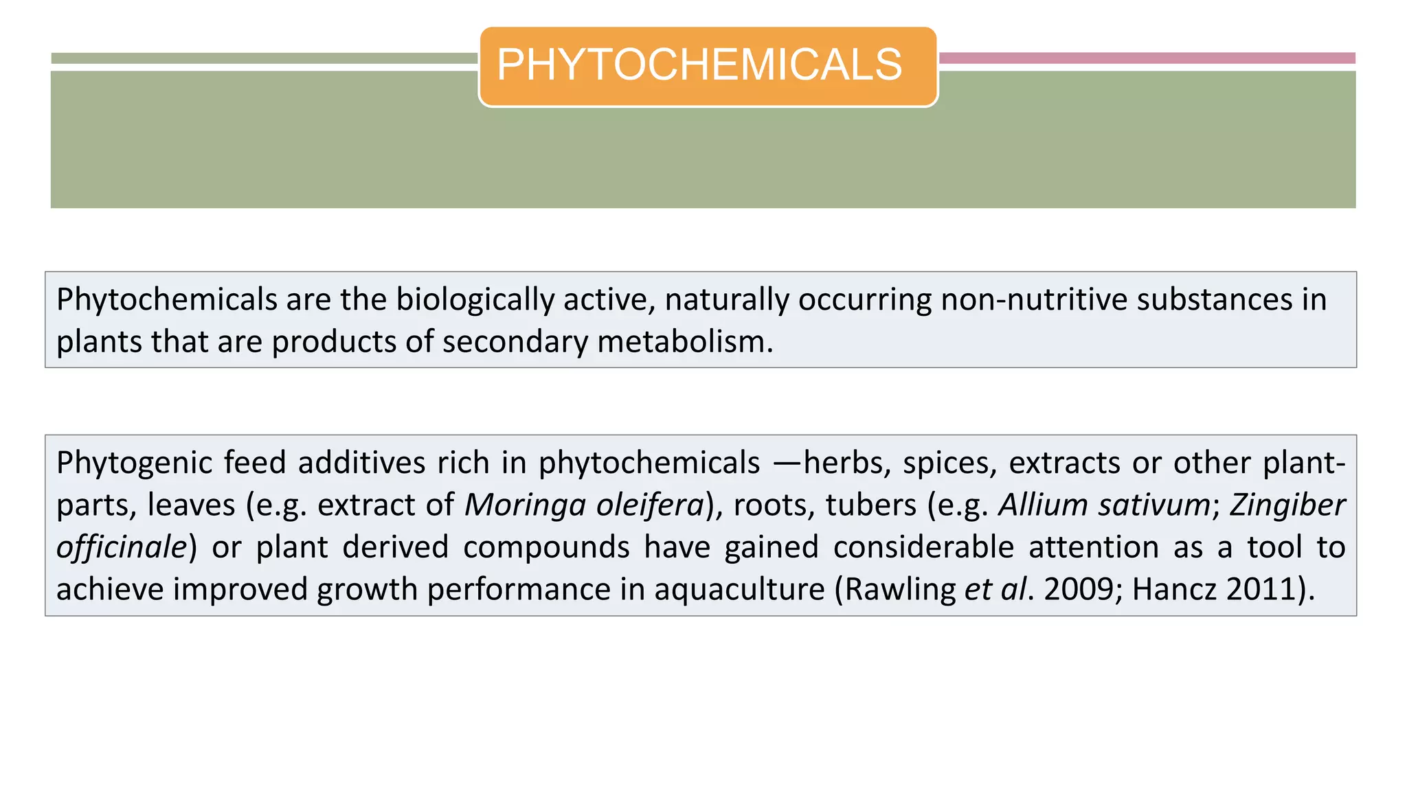 PHYTOCHEMICALS: APPLICATIONS IN AQUACULTURE | PPTX