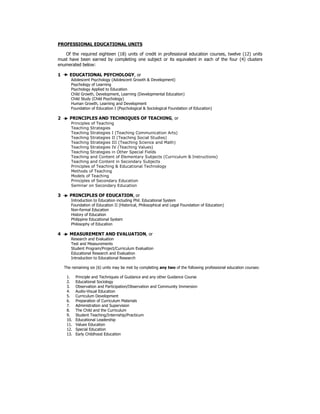 18 prof educ units | PDF