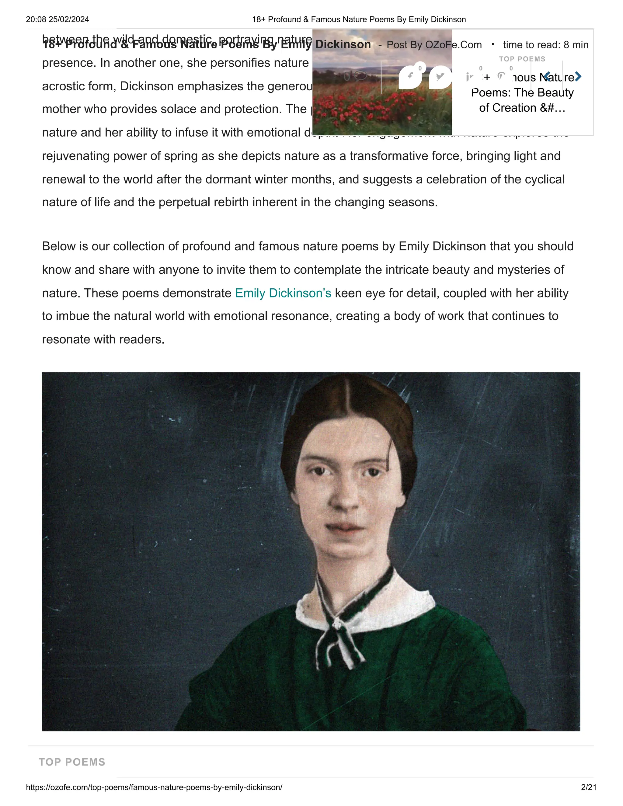 18+ Profound & Famous Nature Poems By Emily Dickinson.pdf