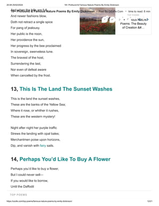 18+ Profound & Famous Nature Poems By Emily Dickinson.pdf