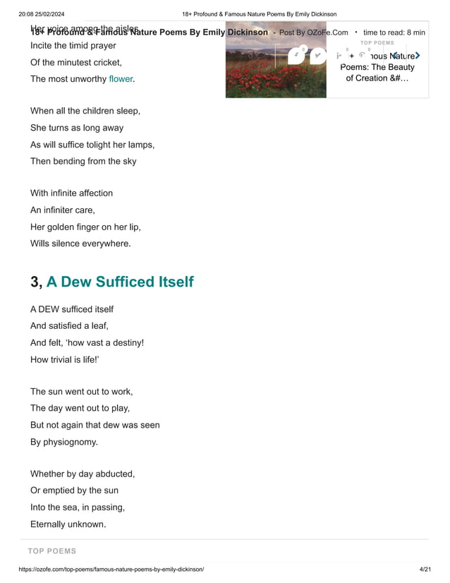 18+ Profound & Famous Nature Poems By Emily Dickinson.pdf
