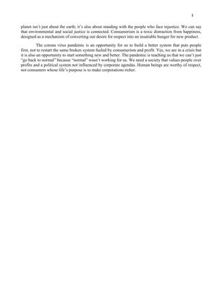 review on THE STORY OF STUFF | PDF