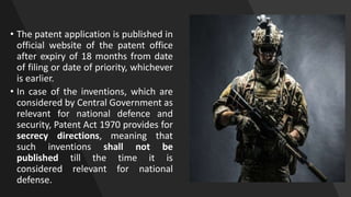 Key Terms of Patent Act # 18: Secrecy Directions | PDF