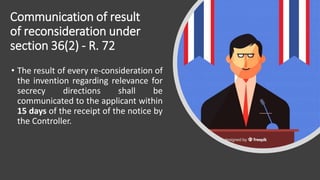 Key Terms of Patent Act # 18: Secrecy Directions | PDF