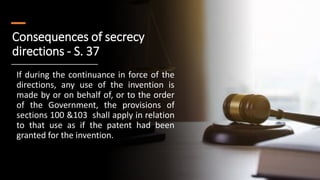 Key Terms of Patent Act # 18: Secrecy Directions | PDF