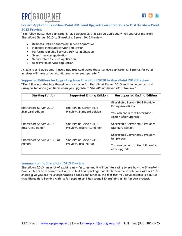 18 SharePoint Best Practice and In-Depth Methodologies - EPC Group | PDF