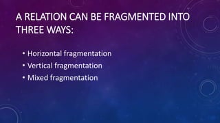 Data Fragementation | PPTX