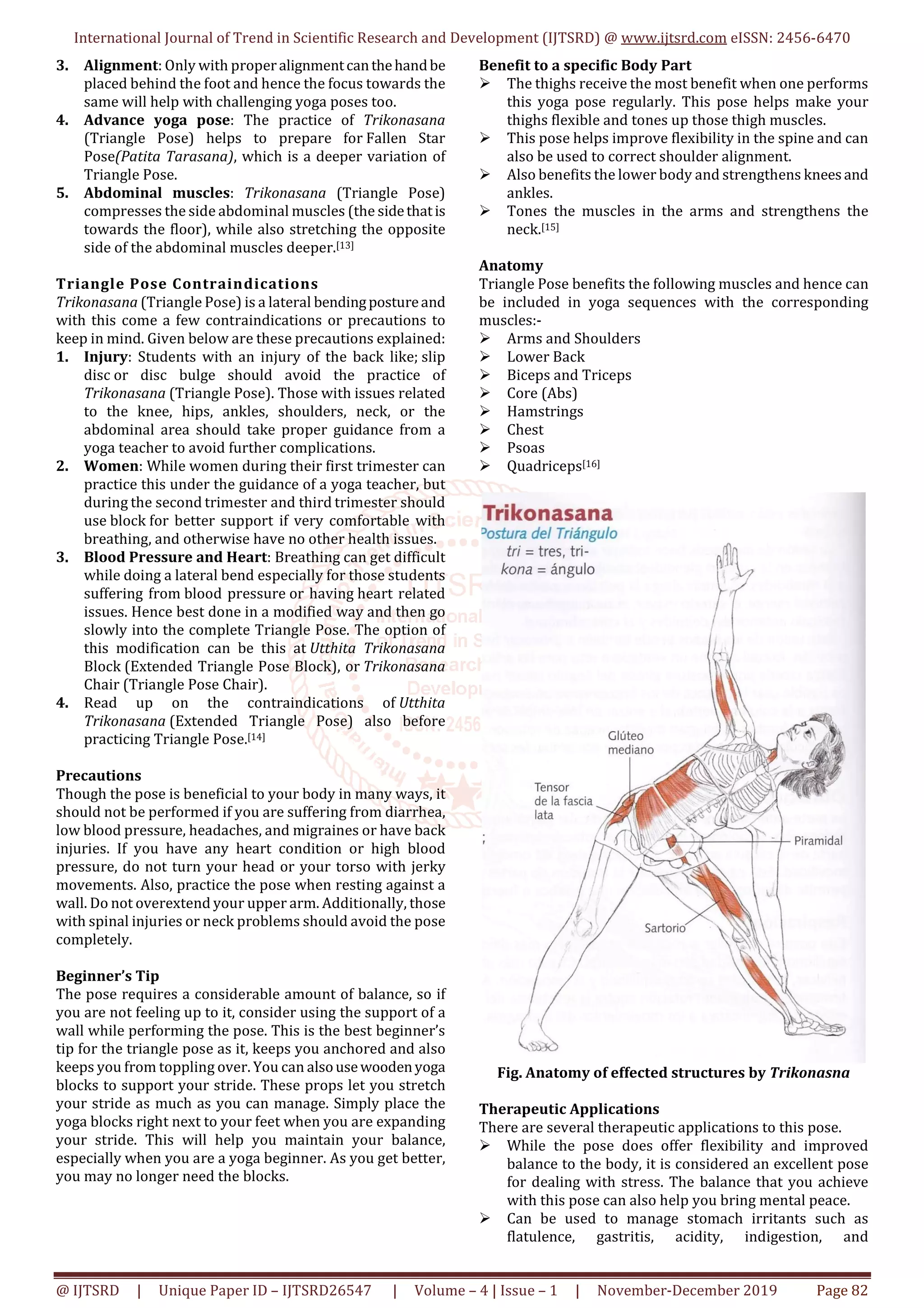 Significance of Trikonasana in Healthy Life | PDF