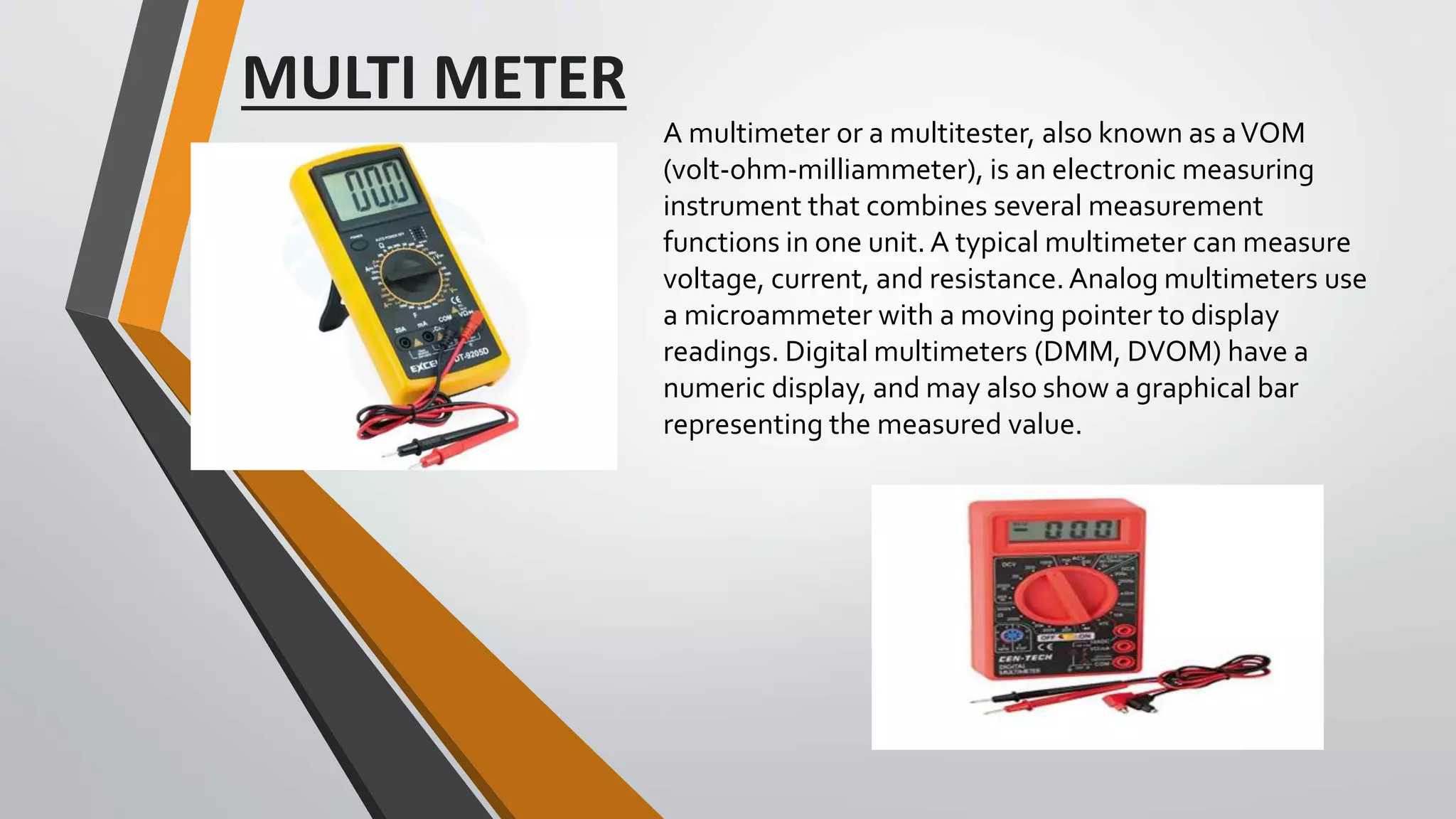 various types of meters | PPTX