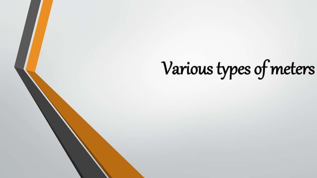 various types of meters | PPTX | Physics | Science