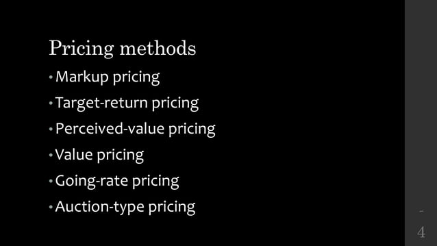Pricing Methods and Price adaption strategies | PPTX