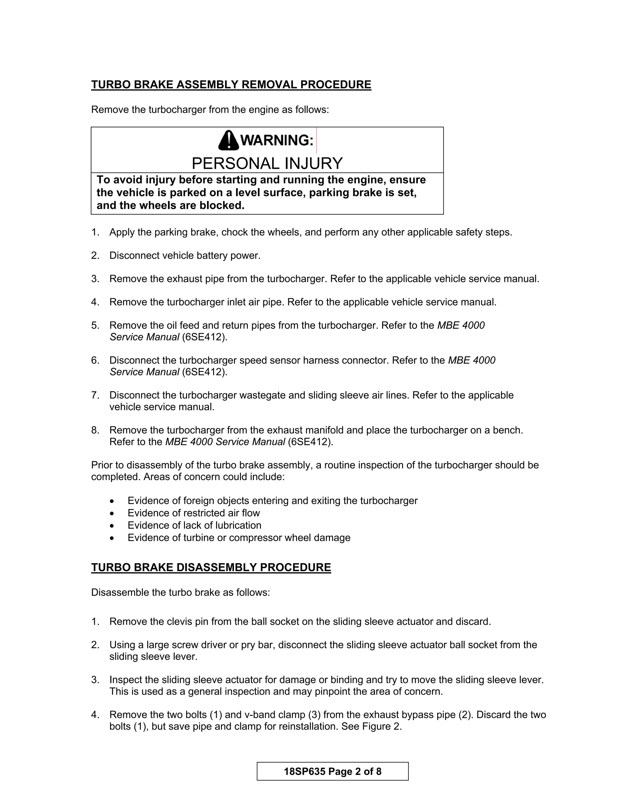 18 sp635 turbo brake | PDF