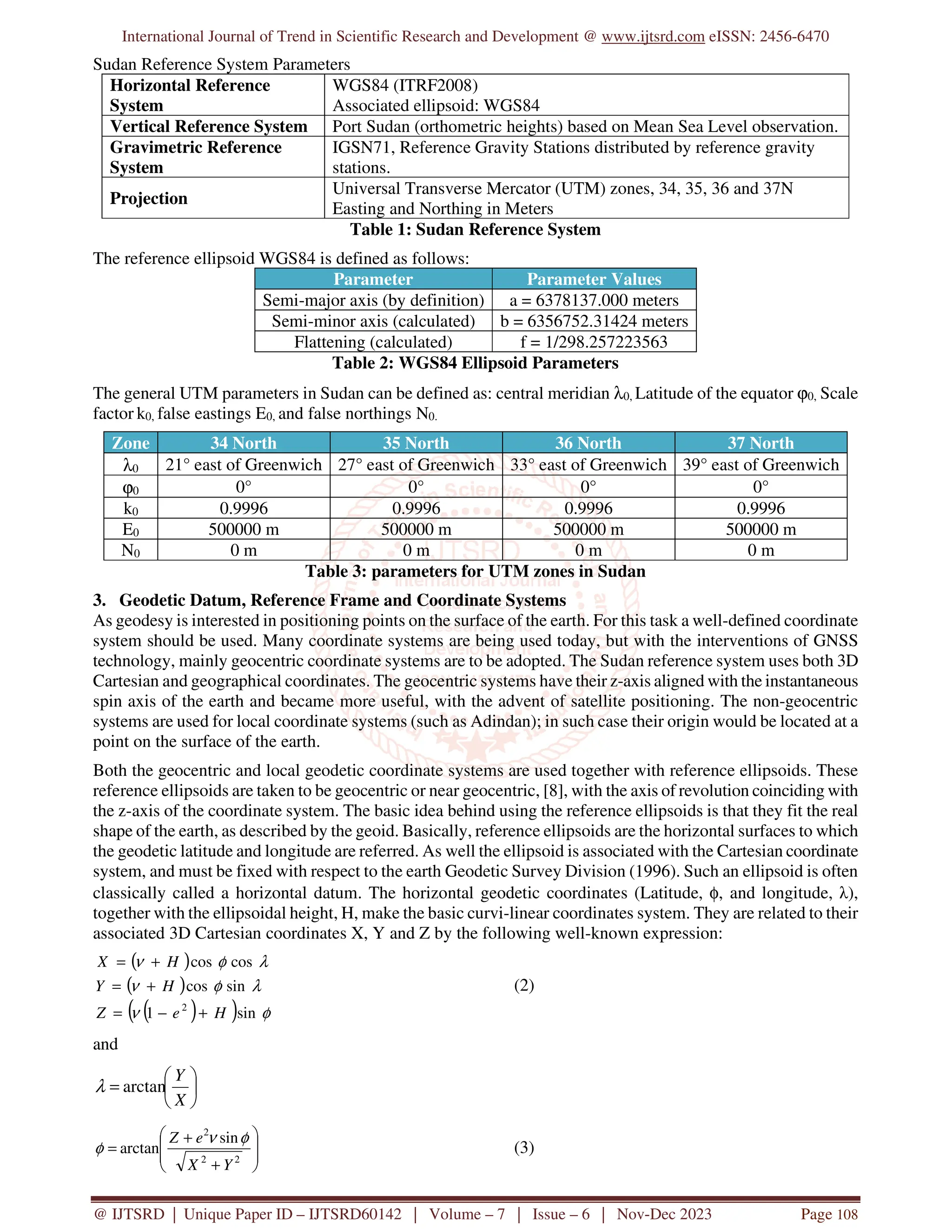 Sudan Geodetic and Geospatial Reference System | PDF