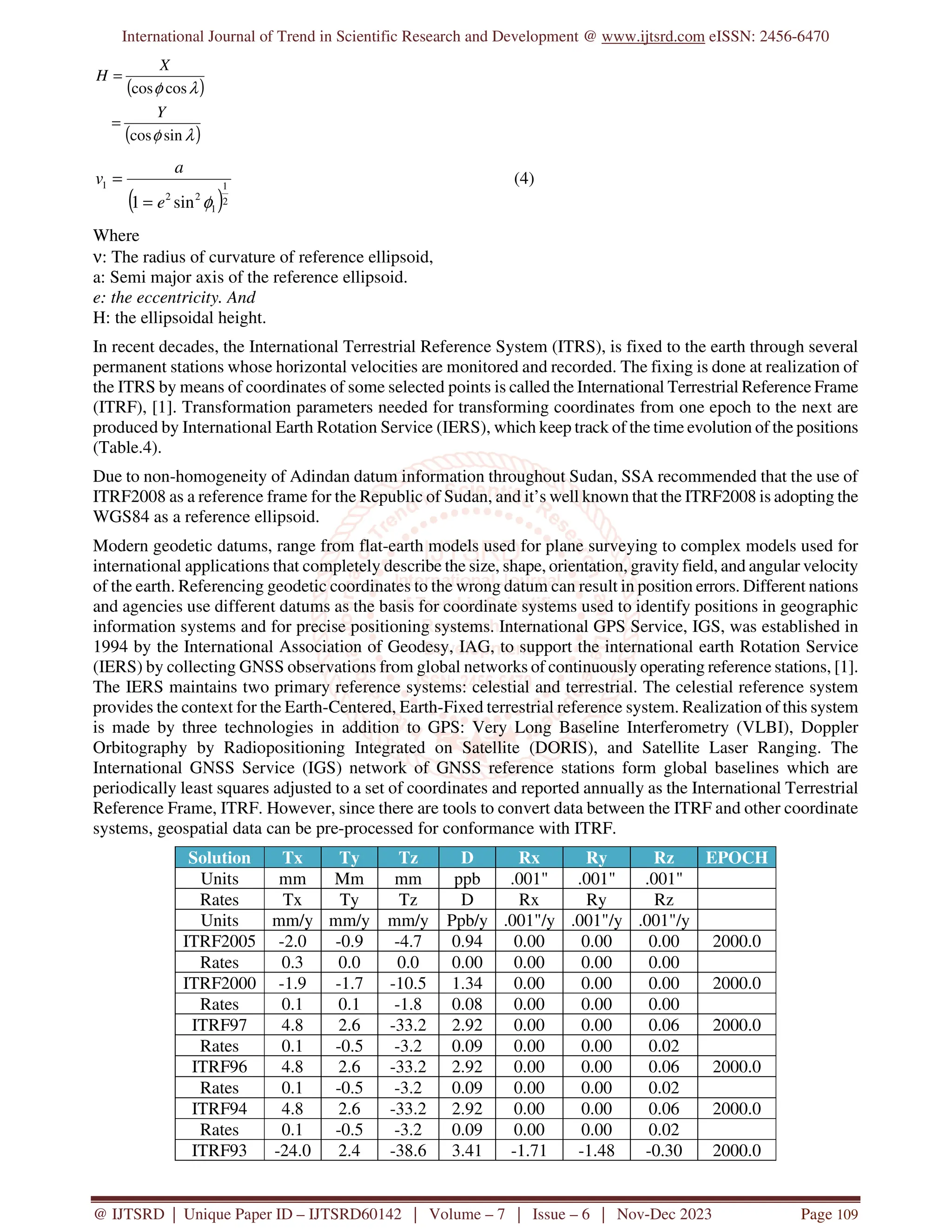 Sudan Geodetic and Geospatial Reference System | PDF
