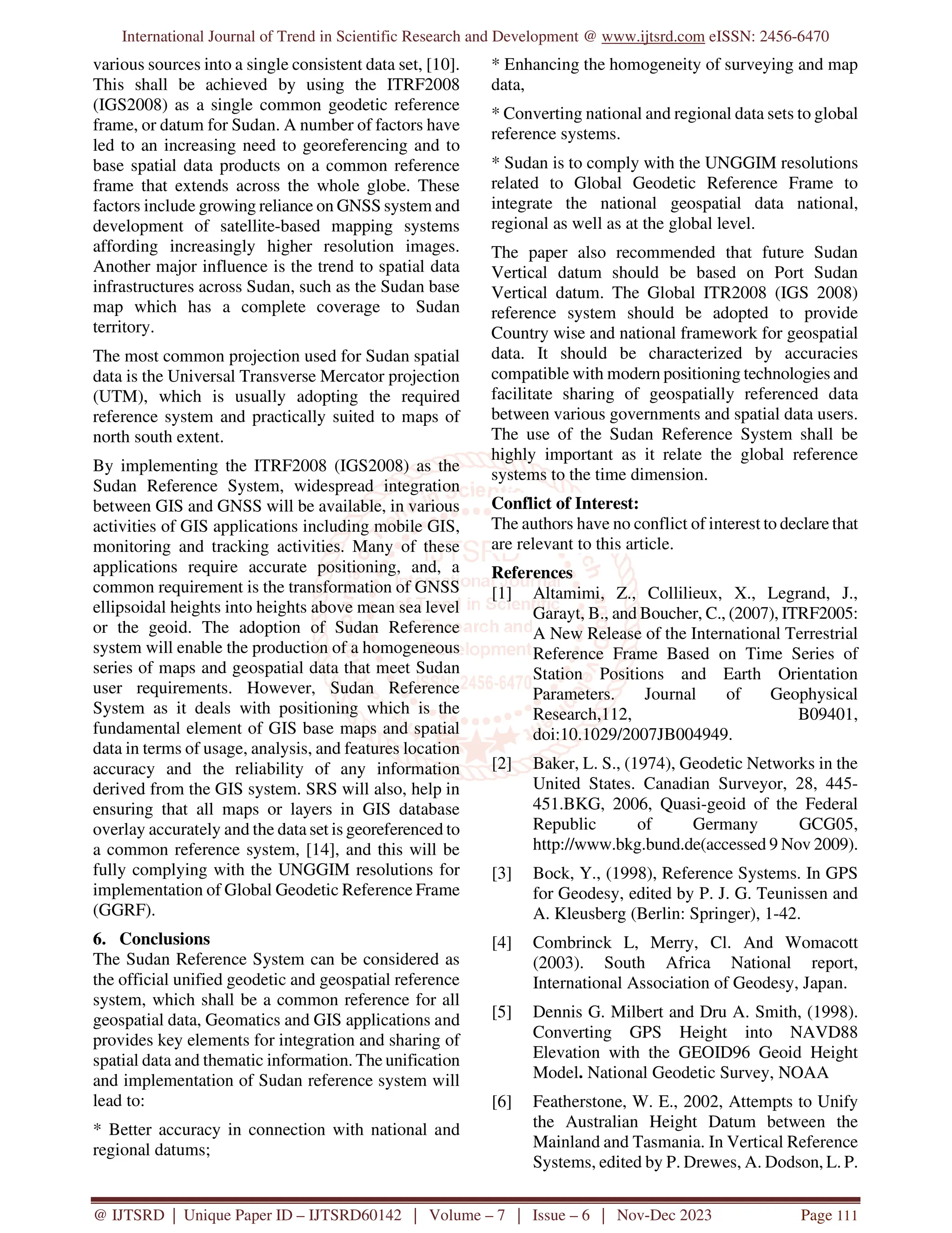 Sudan Geodetic and Geospatial Reference System | PDF | Geography | Science