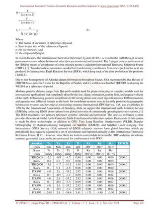 Sudan Geodetic and Geospatial Reference System | PDF | Geography | Science