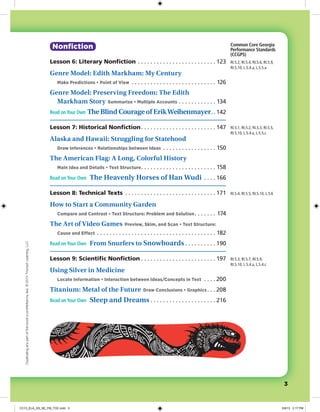 Georgia Common Core Support Coach, CCGPS Edition, Target: Reading ...