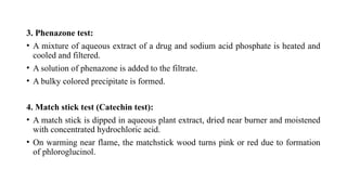 Tannins- occurrence, distribution, isolation, identification test | PPTX