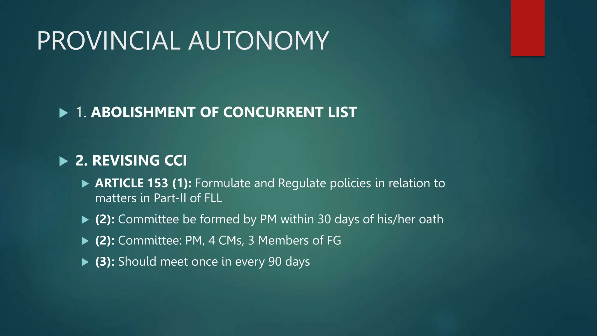 18th Amendment in the constitution of pakistan | PPTX