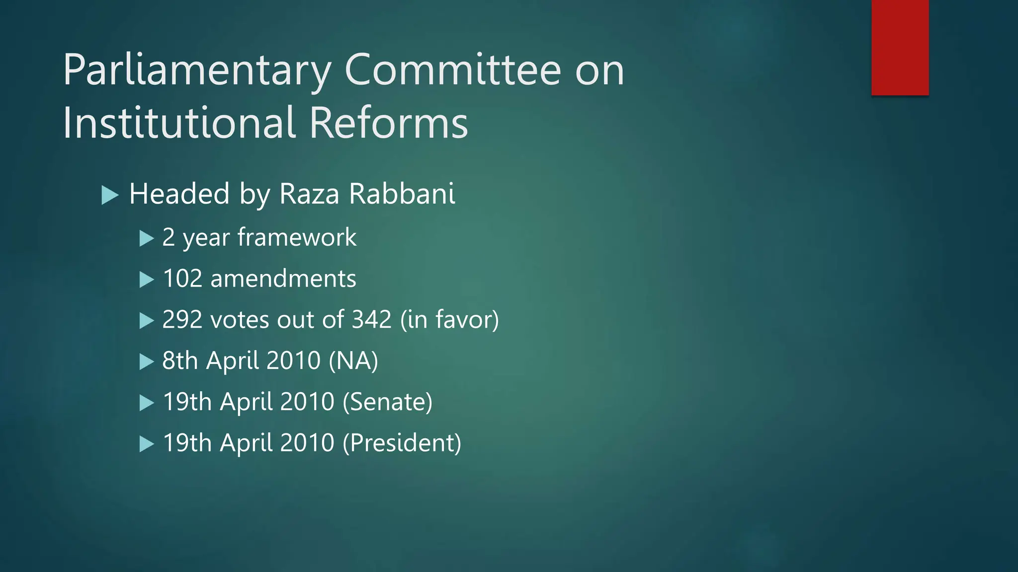 18th Amendment in the constitution of pakistan | PPTX