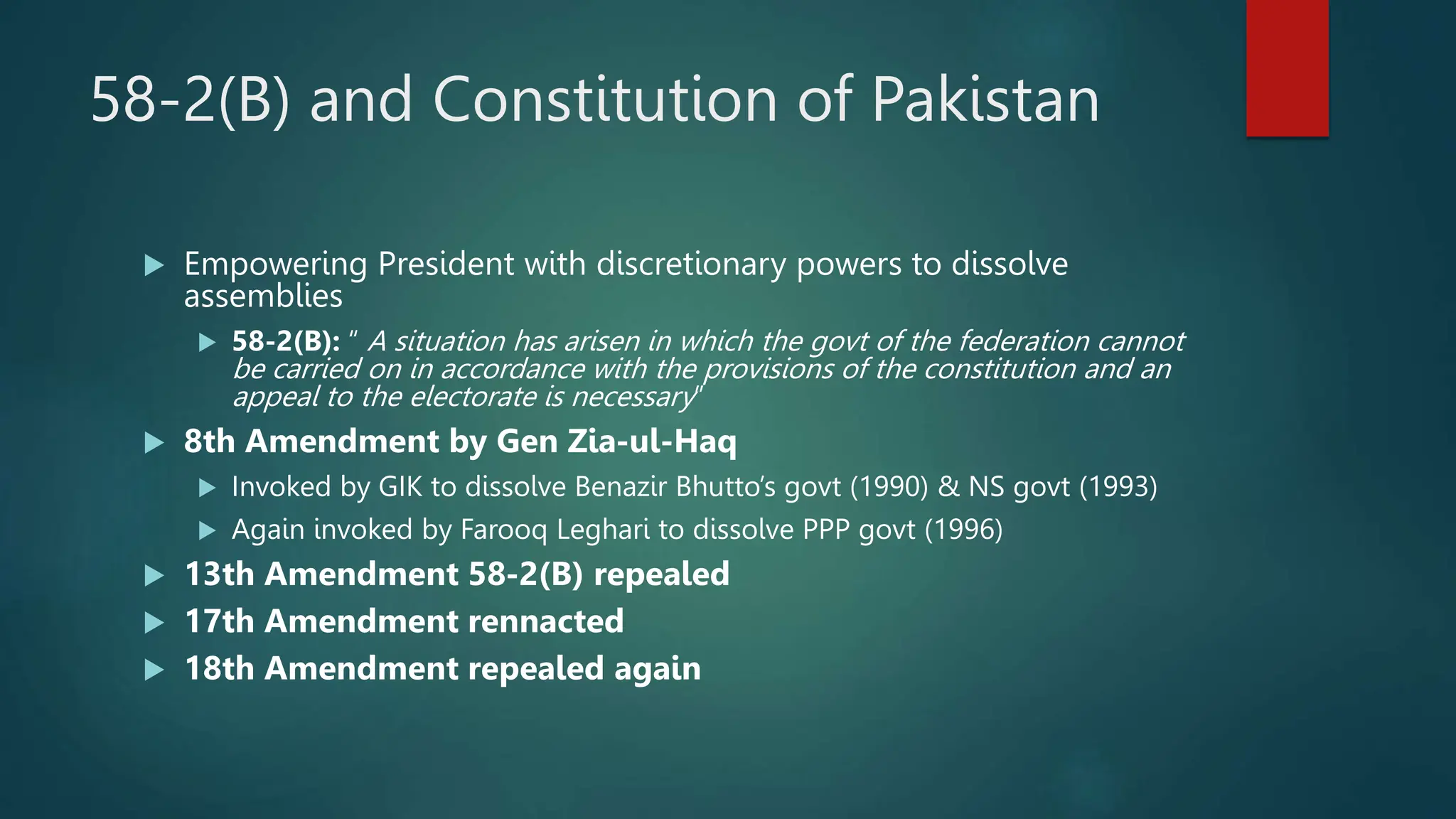 18th Amendment in the constitution of pakistan | PPTX