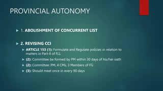 18th Amendment in the constitution of pakistan | PPTX
