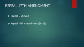 18th Amendment in the constitution of pakistan | PPTX