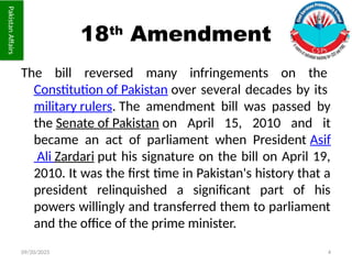 18th Amendment in Pakistan Constitution.pptx