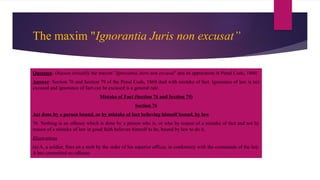 18th BJS preparation Series-Legal Maxim-ignorantia facti excusat ...