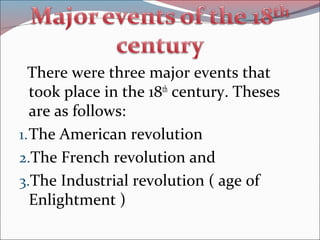 The 18th century | PPT