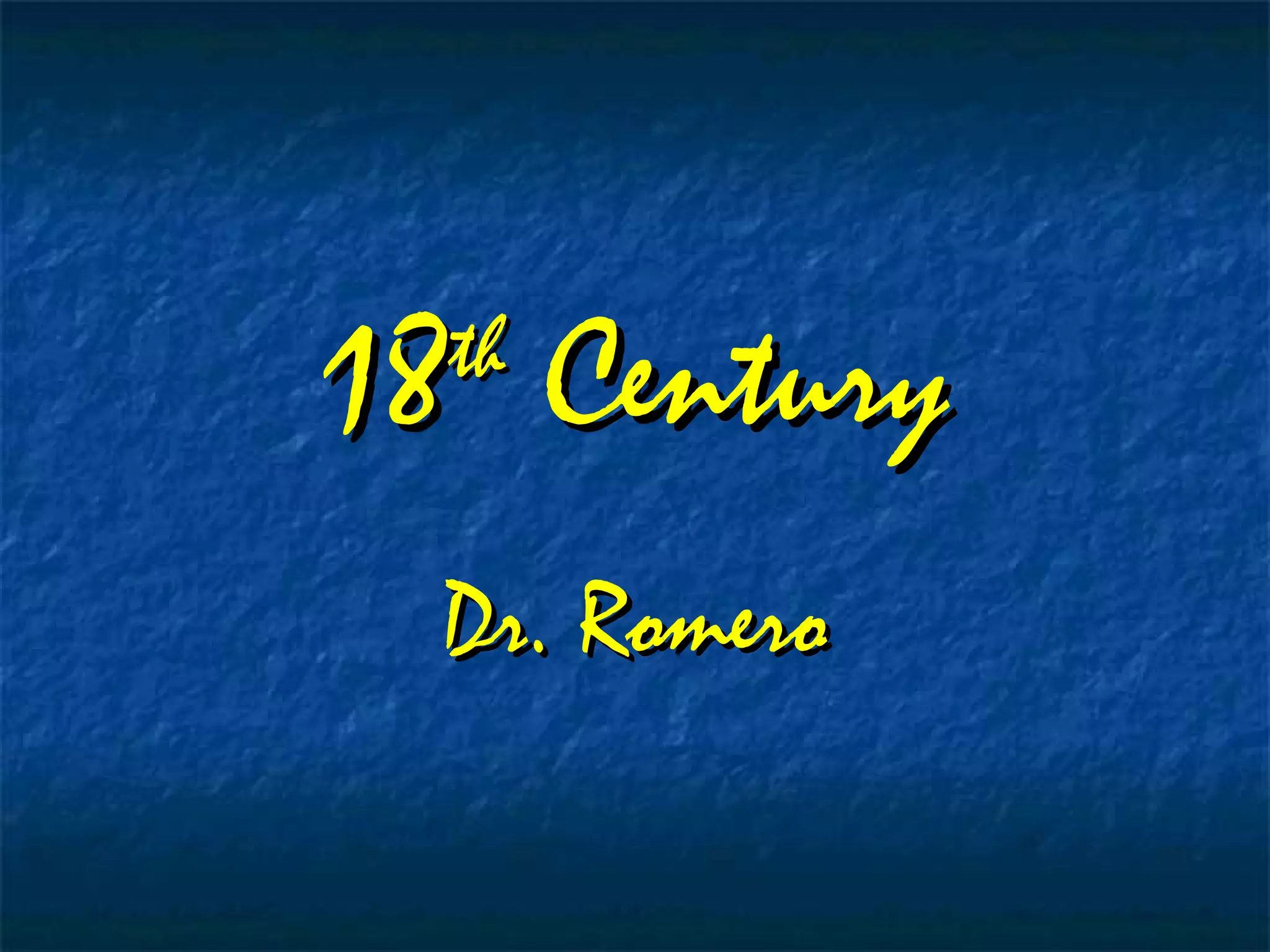 18th century | PPT