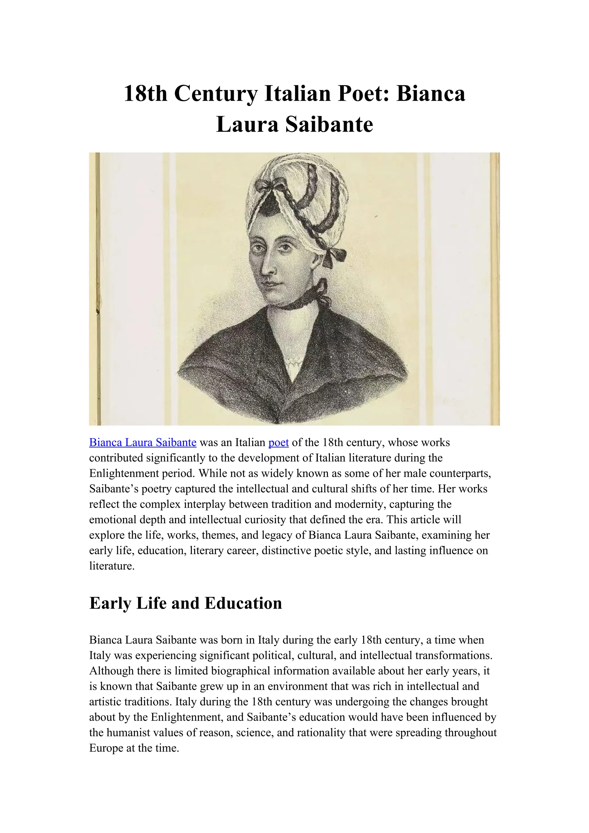 18th Century Italian Poet Bianca Laura Saibante.docx