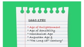 Neoclassical Literature| 18th Century Literature (Overview) | Age of ...