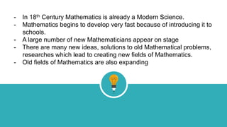 18th CENTURY MATHEMATICS | PPTX