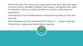 18th CENTURY MATHEMATICS | PPTX