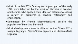 18th CENTURY MATHEMATICS | PPTX