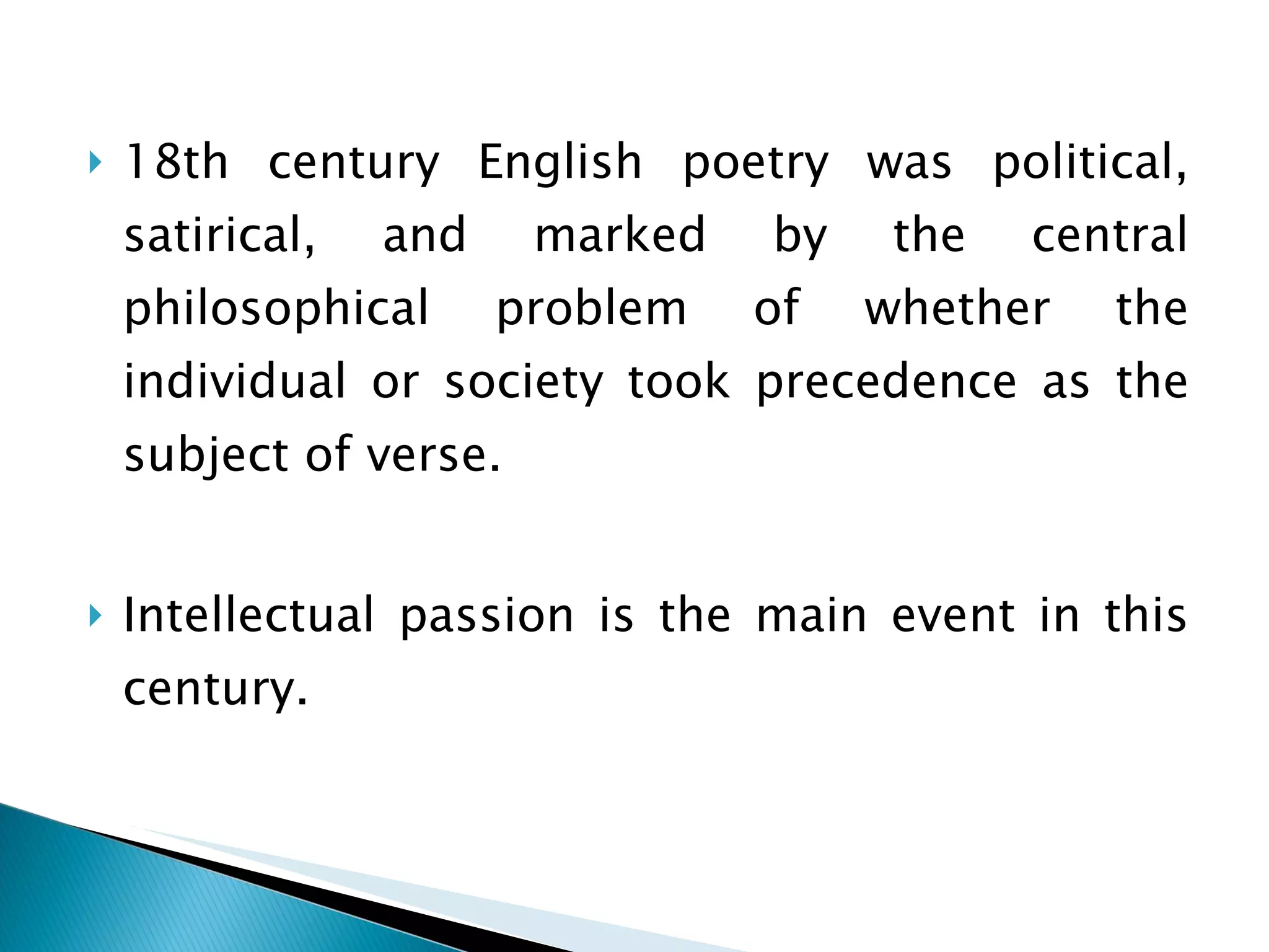 18th century poetry | PPT