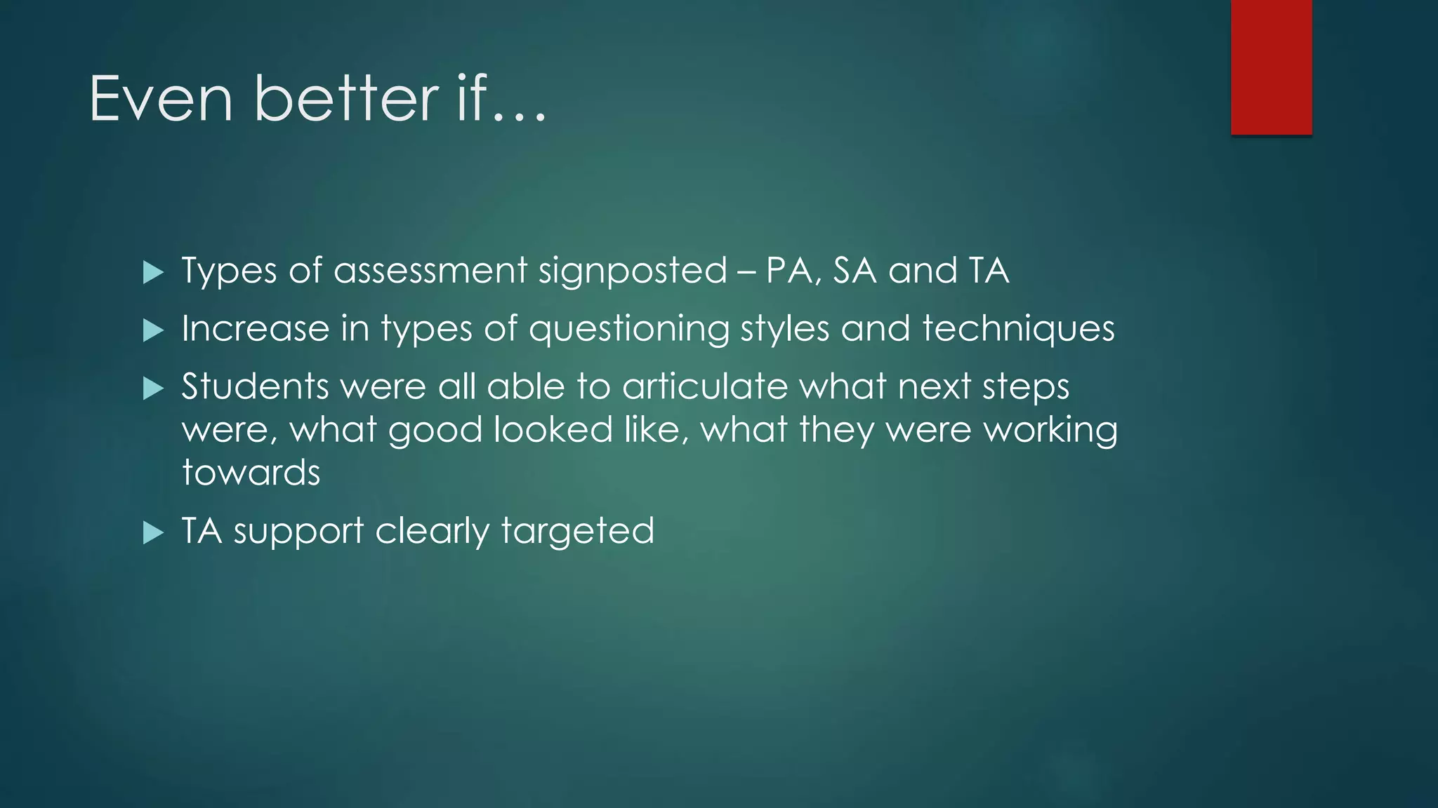 Learning walk feedback18th nov | PPTX