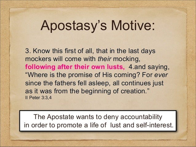 Examples Of Apostasy