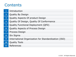 Quality Aspects of Product and Process Design | PDF